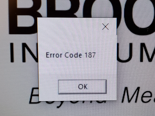 BEST - Error Code 187